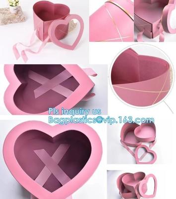 China Custom Paper Round Flower Box Packaging 1200g Cardboard with Ribbon for Gift Bouquets for sale