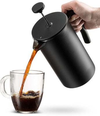 China 1000ml Double Wall Stainless Steel French Coffee Press Insulated Coffee Maker for sale