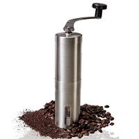 China Stainless Steel Manual Coffee Grinder Brushed Adjustable Burr Mill 304 for sale