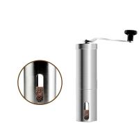China Stainless Steel Manual Coffee Grinder Brushed Adjustable Burr Mill 304 for sale
