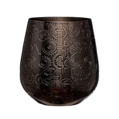 China 304 Stainless Steel Egg Shape Wine Glass 7.5x10.2cm Unbreakable Portable Tumbler for sale