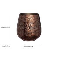 China Egg Shape Stainless Steel Stemless Wine Glass 18/8 7.5x10.2cm Unbreakable Portable Tumbler for sale
