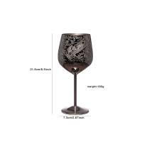 China 18oz Unbreakable Stainless Steel Stemmed Wine Glass Shatterproof Metal Goblet 7.3x21.6cm for sale