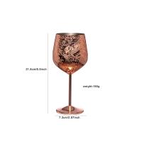 China Unbreakable 18oz Stainless Steel Wine Glass Stemmed Red White Wine Copper Rose Gold for sale