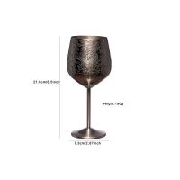 China Premium Grade 18/8 Stainless Steel Unbreakable Wine Glasses 18oz Black for sale