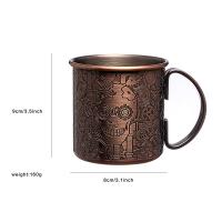 China Etched Stainless Steel Copper Mug 12oz Unbreakable Travel Cup for Bar Party for sale