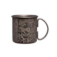 China 304 Stainless Steel Steampunk Mule Mug 12oz Unbreakable Etched Wine Cup for Picnic for sale