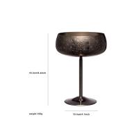 China Stainless Steel Martini Wine Glass 14oz Unbreakable 4.1x6.4 inch Wide Bottom for sale