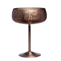 China Stainless Steel Martini Wine Glass 14oz Brushed Copper for Cocktails Home Restaurant for sale