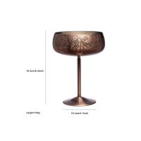 China Stainless Steel Martini Wine Glass 14oz Brushed Copper for Cocktails Home Restaurant for sale