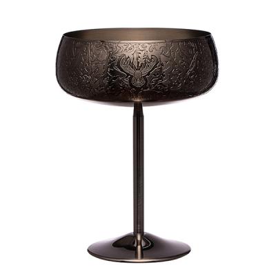 China Stainless Steel Coupe Wine Glass 14oz Champagne Cocktail Goblet SS304 for sale