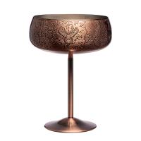 China SS304 Stainless Steel Martini Glass 14oz Antique Brushed Copper Coupe for Cocktails for sale