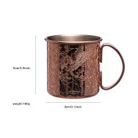 China 304 Stainless Steel Copper Mug Etch Design Customized Wine Cup 20oz for Party for sale