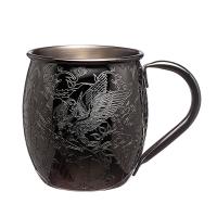 China 18oz Food Grade SS304 Stainless Steel Mule Mugs Gunmetal Black Cocktail Drinking Mugs for sale