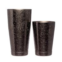 China Food Grade Black Stainless Steel Boston Cocktail Shaker 750ml Custom Bar Party for sale