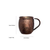 China 18 oz Hammered Stainless Steel Copper Mule Mug 304 Food Grade Corrosion Resistant for sale