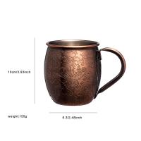China 18oz Hammered Stainless Steel Copper Moscow Mule Mug 304 Food Grade for sale