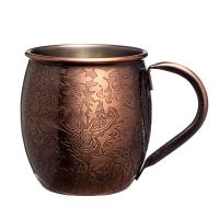 China 18oz Hammered Stainless Steel Copper Moscow Mule Mug 304 Food Grade for sale