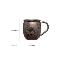 China 18oz Food Grade SS18/8 Stainless Steel Hammered Moscow Mule Mug Silver for sale