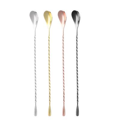China 40cm Stainless Steel Bar Spoon 18/8 Long Cocktail Mixing Spoon for Bar Home for sale