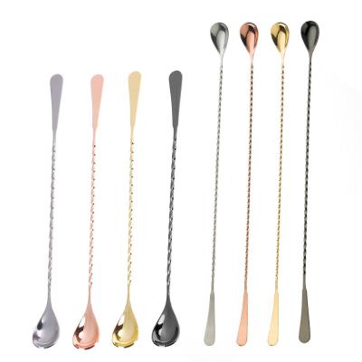 China 18/8 Stainless Steel 12 Inch Cocktail Bar Spoon for Bartending Mixing for sale