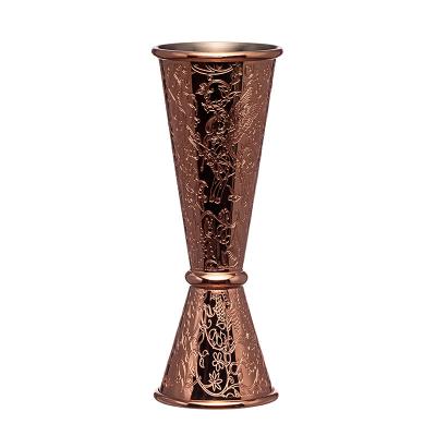 China Premium 304 Stainless Steel Jigger 2oz 1oz with Internal Measurements for sale