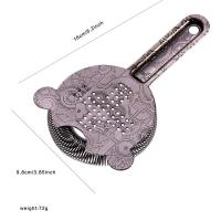 China Stainless Steel Hawthorne Strainer Cyberpunk Design 16x9.8cm Black Finish Cocktail Bar Strainer for sale
