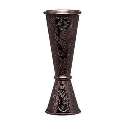China Double Cocktail Jigger  for Bartending 2 OZ 1 OZ with Measurements Inside for sale