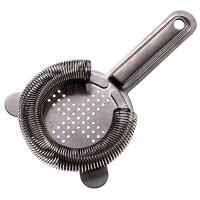 China Custom Stag Style Vintage Silver SS304 Cocktail Strainer 16x9.8cm Bar Strainer for sale