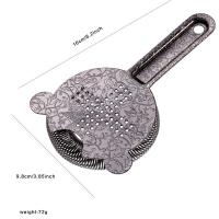 China 18/8 Stainless Steel Cocktail Strainer 16cm Black Plated Fairy Castle Design Bar Tool for sale