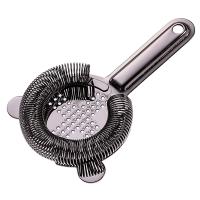 China 18/8 Stainless Steel Cocktail Strainer 16cm Black Plated Fairy Castle Design Bar Tool for sale