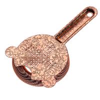 China Fairy Castle Design Copper Plating Cocktail Strainer 16x9.8cm Stainless Steel 18/8 Bar Strainer for sale
