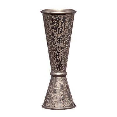 China Rolled Lip Double Jigger for Bartending & Measuring Cocktails for sale
