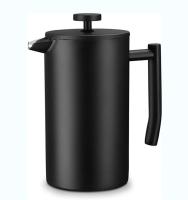 China Double Wall Insulated Stainless Steel French Press Coffee Pot 1000ml Food Grade for sale