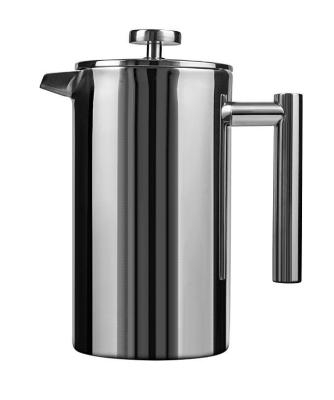 China Stainless Steel French Press Coffee Maker 1000ml Double Wall Insulated Coffee Pot for sale