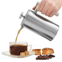 China Double Walled Insulated Stainless Steel French Press Coffee Pot 1000ml for sale