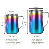 China Customized 304 Stainless Steel Milk Frothing Pitcher 350ml Cappuccino Latte Art Jug for sale