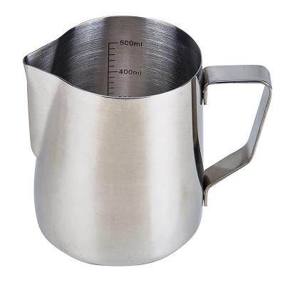 China Stainless Steel Milk Frothing Pitcher 20oz for Coffee Latte Art for sale
