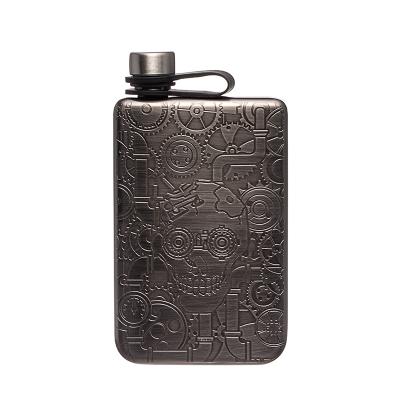 China 7oz Stainless Steel Hip Flask 304 Food Grade Leak Proof Whiskey Flask for Men Women for sale