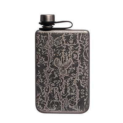 China Portable 7oz Stainless Steel 304 Hip Flask for Liquor Spirits Wine Leakproof for sale