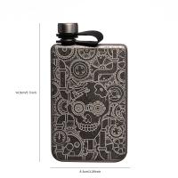 China 7oz Polished Stainless Steel Hip Flask with Screw Top for Liquor Gift for sale