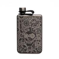 China 7oz Polished Stainless Steel Hip Flask with Screw Top for Liquor Gift for sale