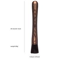 China 8 Inch Copper Plated Stainless Steel Cocktail Muddler Steampunk Pattern Bar Tool for sale