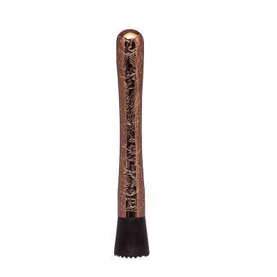 China Fairy Castle Etched Copper Plated Stainless Steel 304 Cocktail Muddler 20.5cm Bar Tool for sale