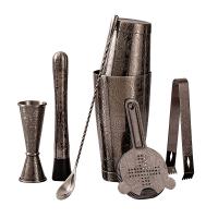China Cocktail Shaker Set 7 Piece Stainless Steel 28oz 18oz Boston Shaker Bartender Kit for sale