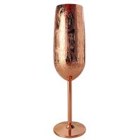 China Etched Stainless Steel Champagne Flutes 200ML for Wedding and Events for sale
