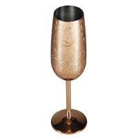 China 200ml Stainless Steel Etched Champagne Flutes Unbreakable Party Glass 304 for sale