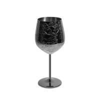 China E BON Etched Stainless Steel 304 Wine Goblets 18/8 Copper Plated Durable Metal Wine Glasses for sale
