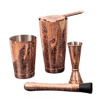 China Stainless Steel 18/8 Cocktail Shaker Set 5 Piece with 28oz 18oz Tins and Accessories for sale