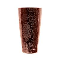 China 304 Stainless Steel Boston Cocktail Shaker 750ml Bartender Tools Etched Pattern Copper for sale